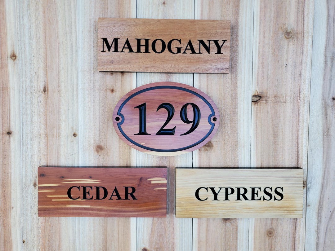 Custom House Number Sign, Home Street Number Wood Address Plaque ...