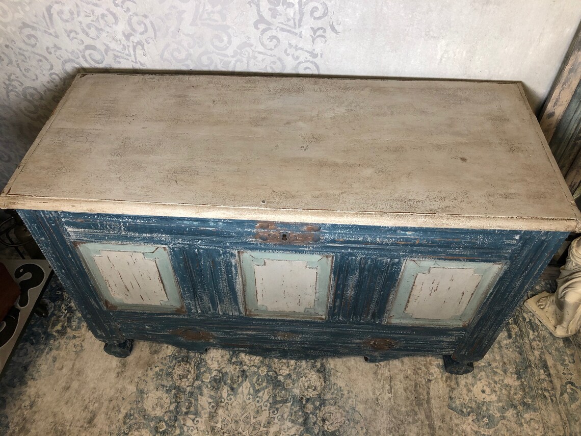Weathered Storage Box Blanket Box Antique Chest Shabby - Etsy UK