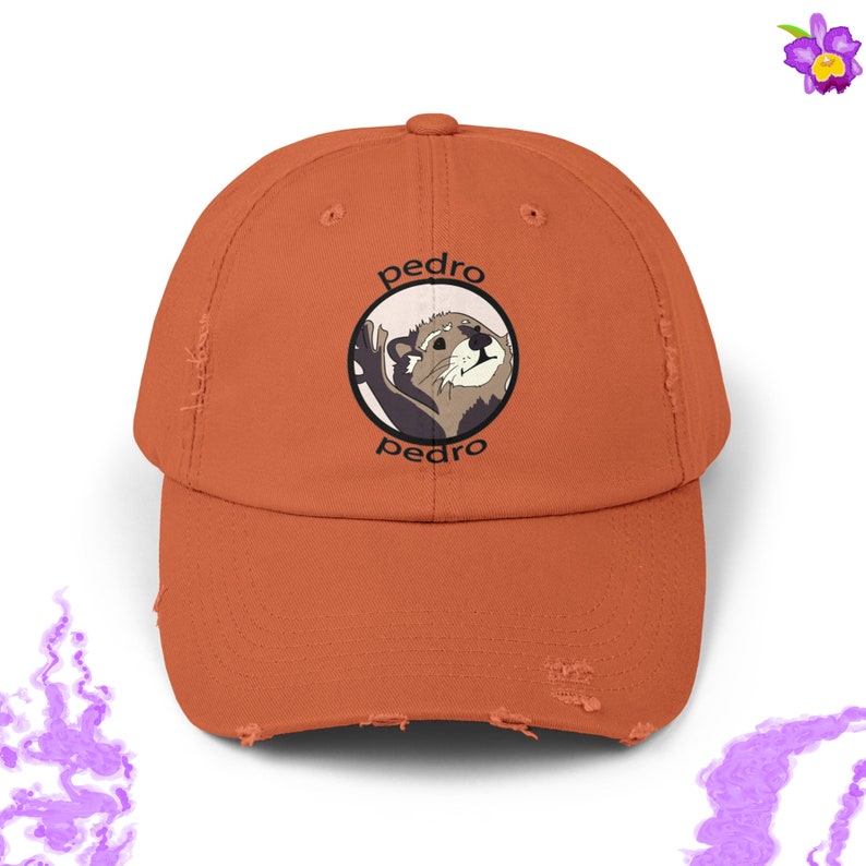 Pedro Raccoon Distressed Hat Dancing Raccoon Funny Meme Ripped Cap ...