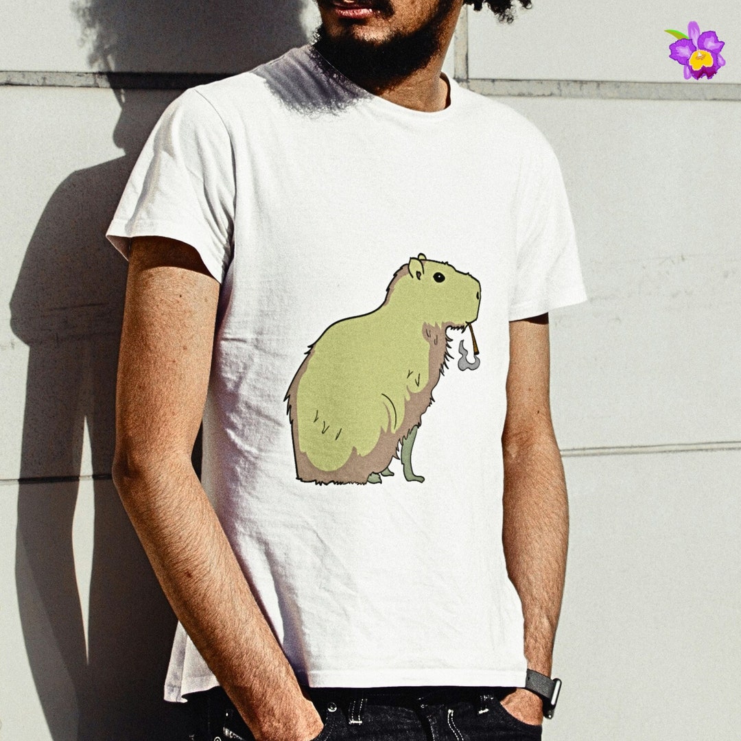 Capybara Smoking Weed T-shirt - Etsy