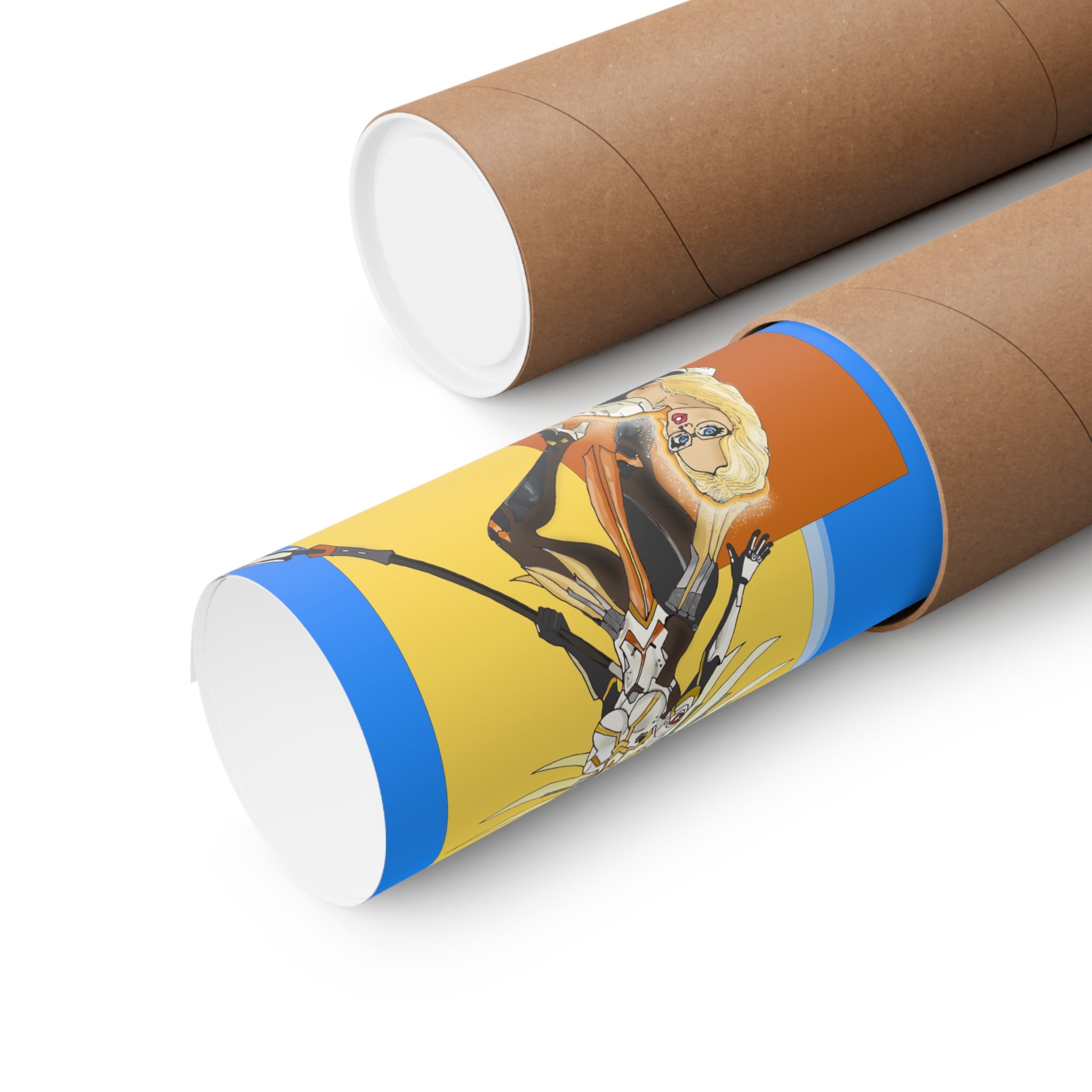 Mercy Overwatch Pinup Poster Comic Style Fan Art Illustration - Etsy