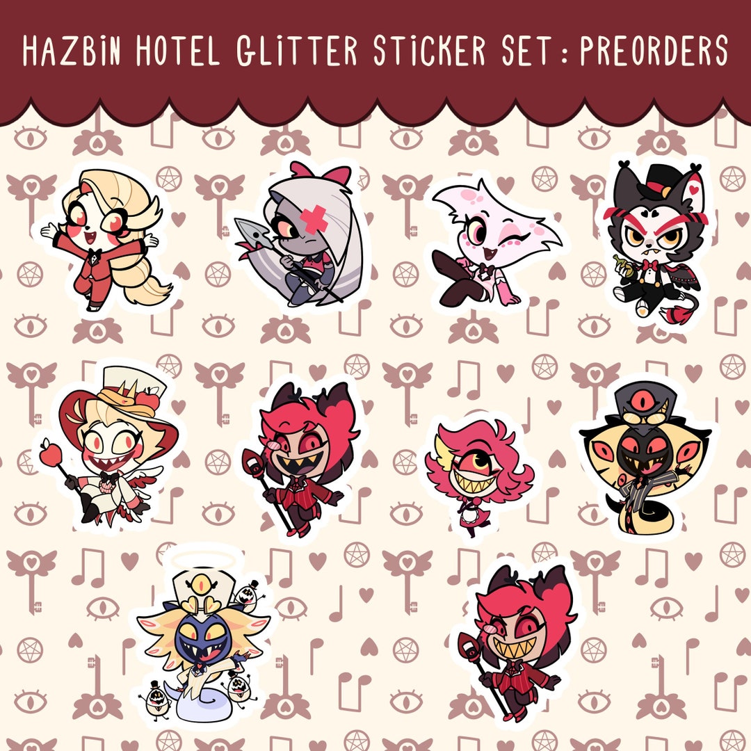 Hazbin Hotel Glitter Sticker Set PREORDERS - Etsy