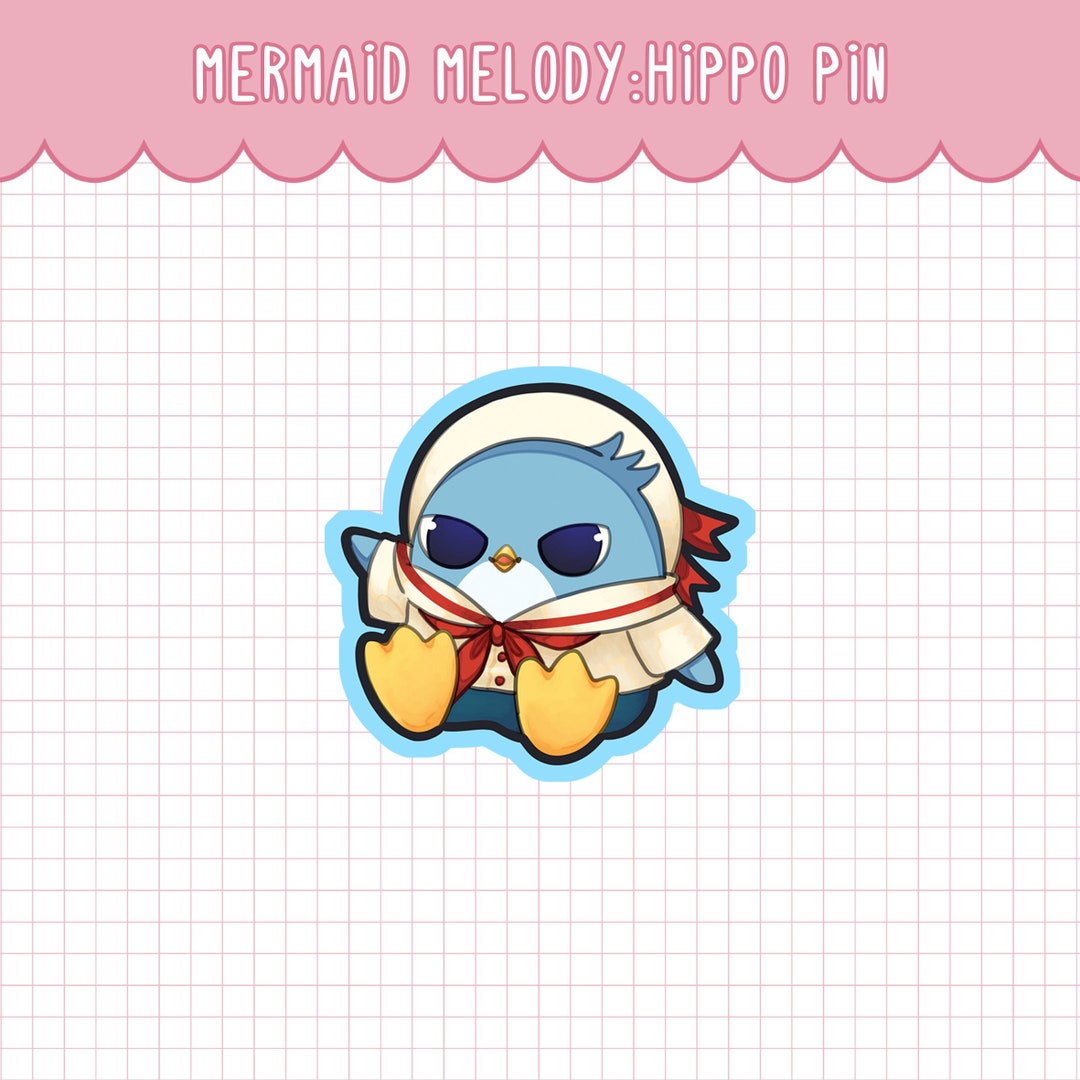 Mermaid Melody || Hippo Pin - Etsy