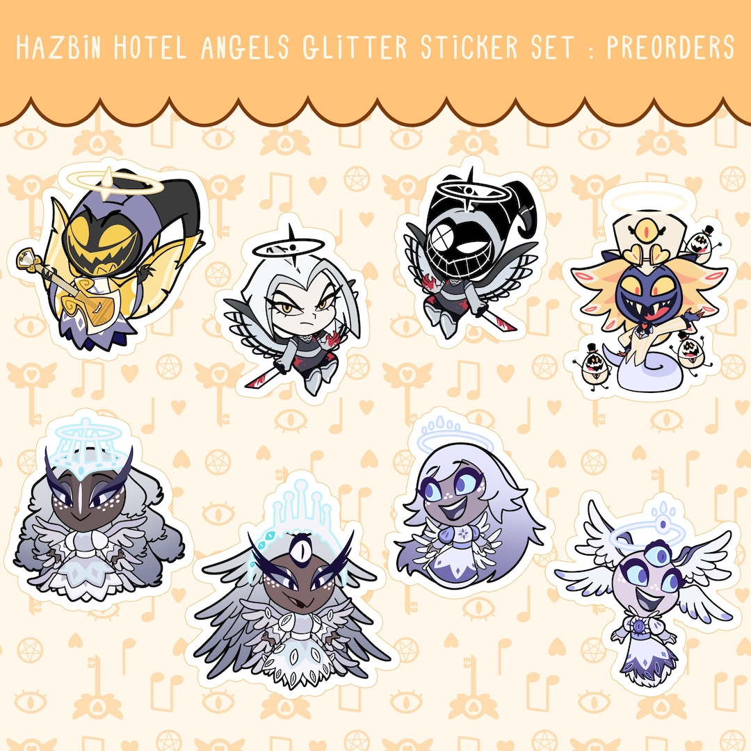 Hazbin Hotel Angels Glitter Sticker Set PREORDERS - Etsy