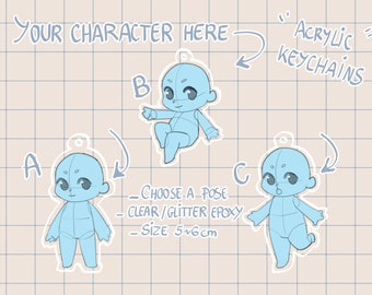 Custom Oc Keychain | Etsy