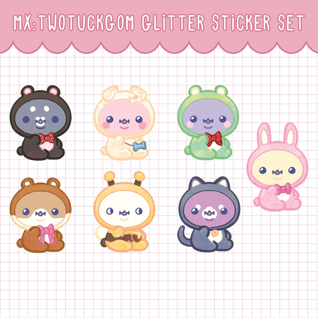 Twotuckgom Smol || Glitter Sticker Set || PREORDERS - Etsy