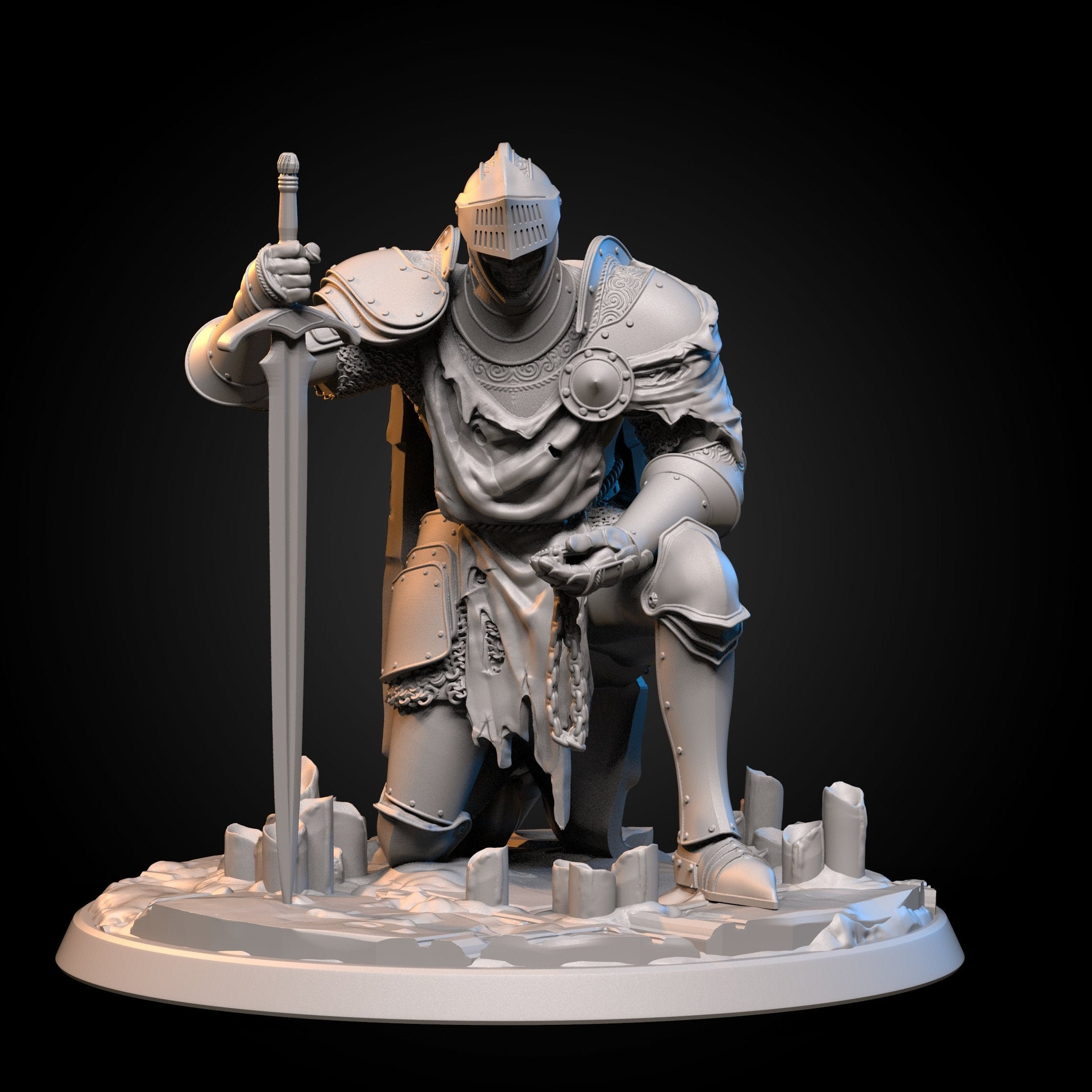 Kneeling Knight Painting