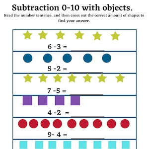 K-2nd Grade Printable Math Worksheets - Etsy