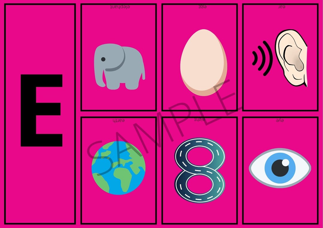 Alphabet Picture Match, Digital Flashcard, Education, Alphabet ...