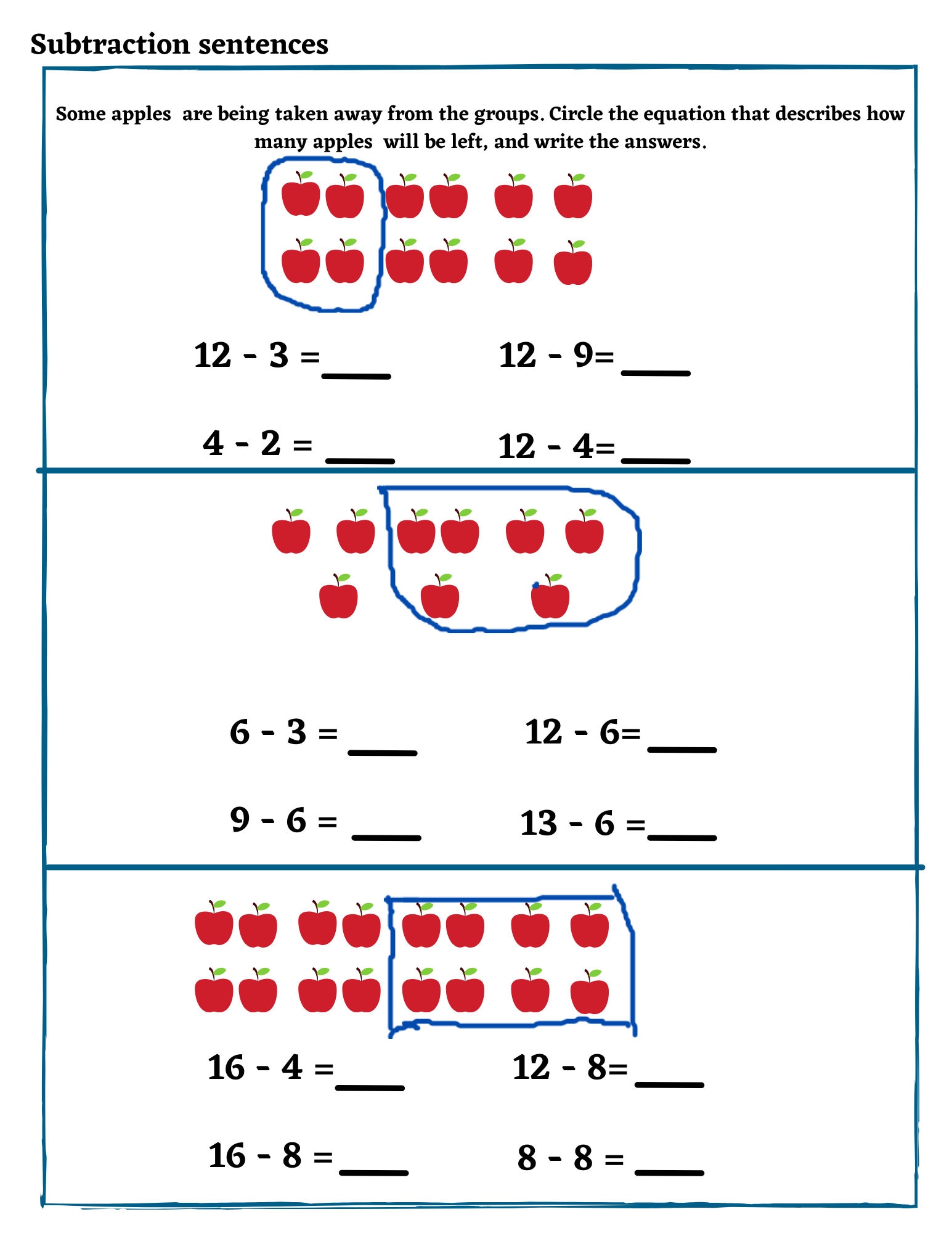 K-2nd Grade Printable Math Worksheets - Etsy