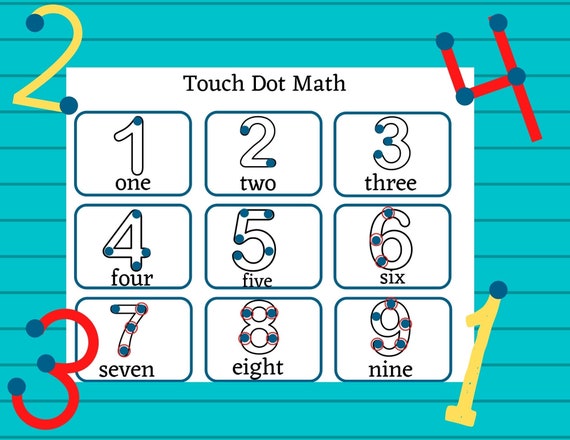 Touch Dot Math Chart and Worksheets | Etsy
