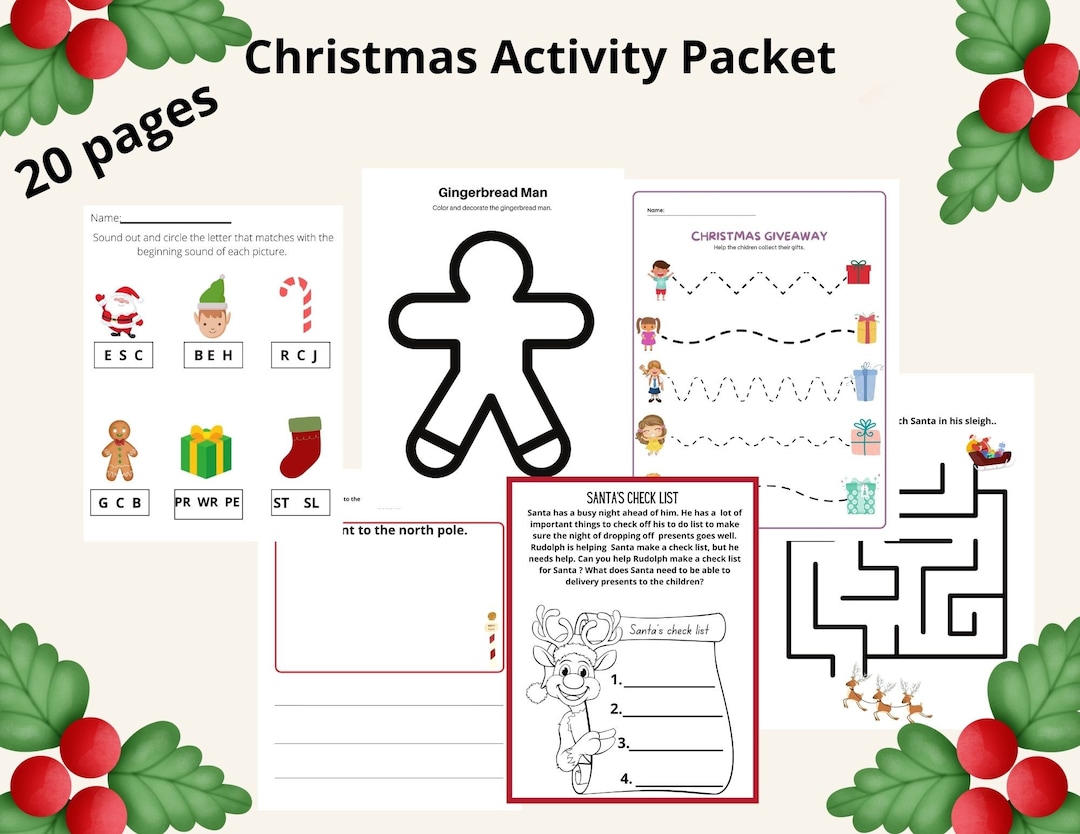 Christmas Activity Packet - Etsy