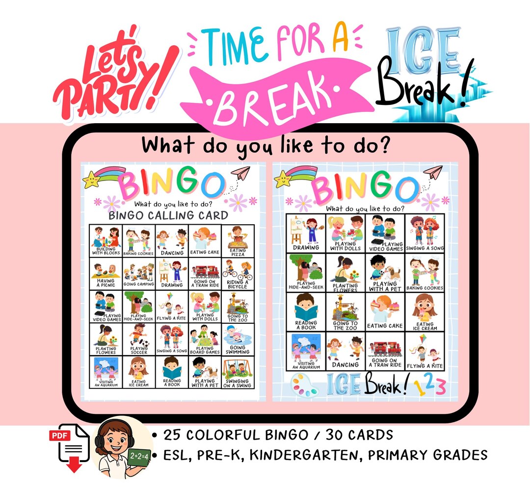Icebreaking Activities Bingo Game Stem Learning Classroom Activity