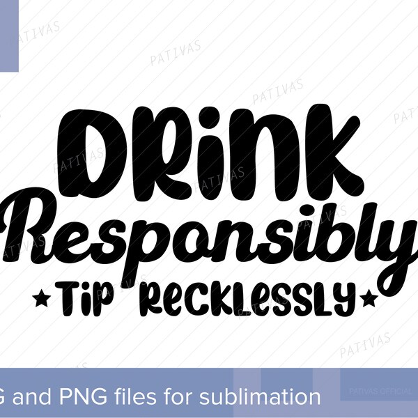 Tip Your Bartender Svg - Etsy UK