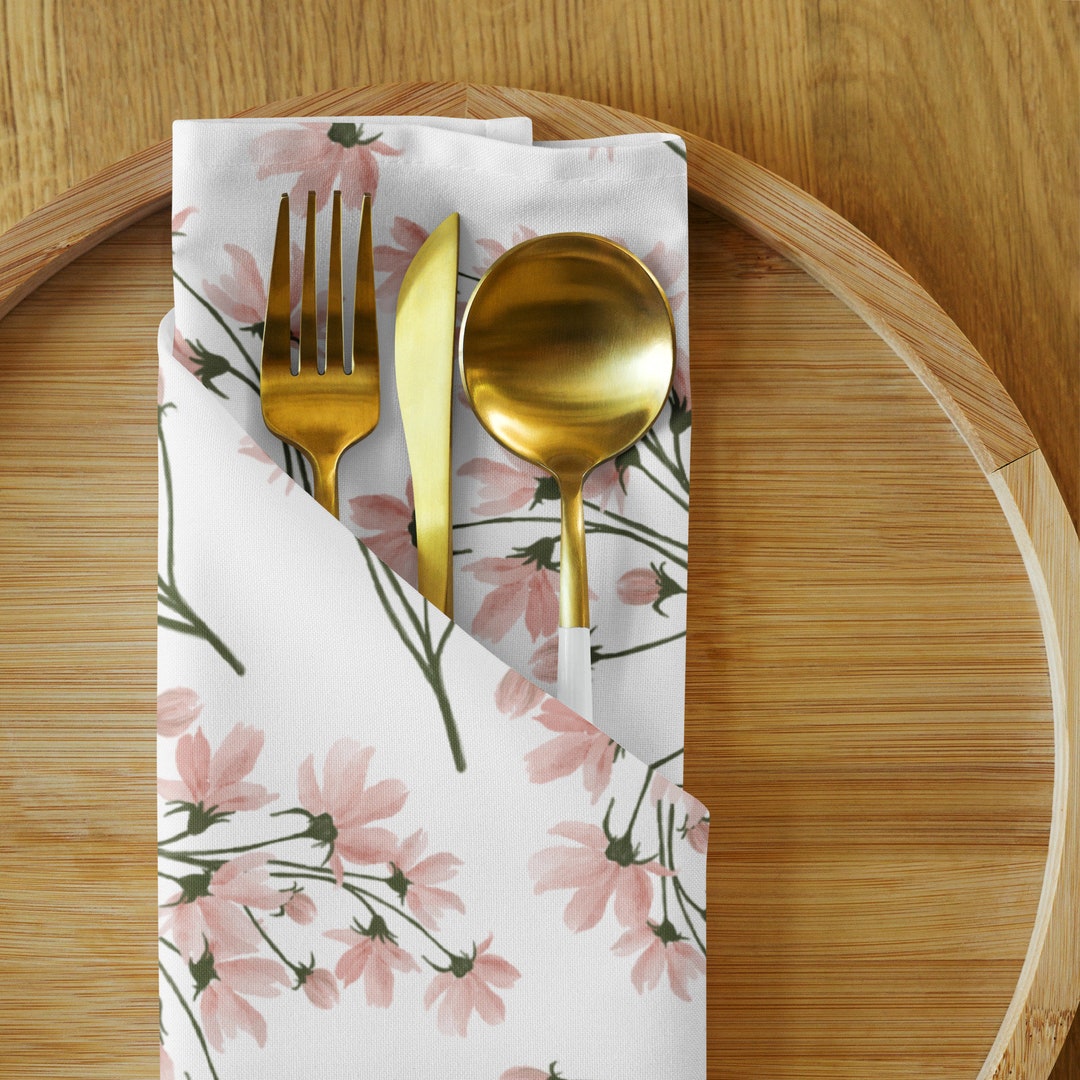 Spring Floral Napkin Set - Etsy