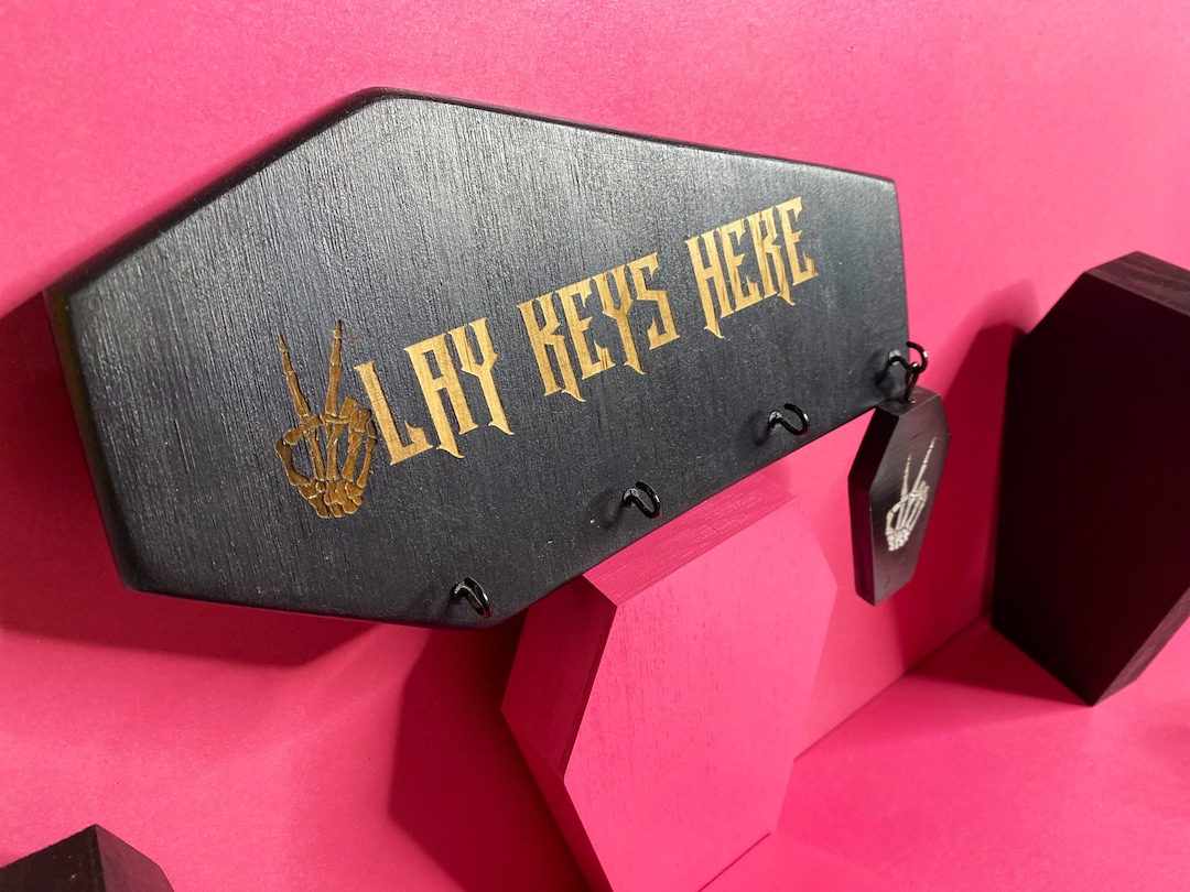 Lay Keys Here Gothic Black Coffin Key Holder - Etsy