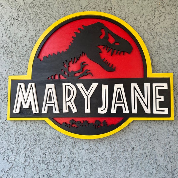 Jurassic World Sign - Etsy