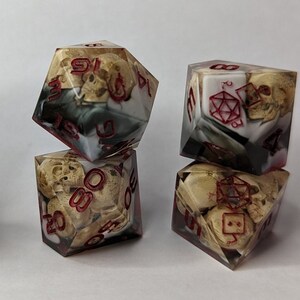 Dice Set Custom Warlock Skull Handmade Resin Dice for D&D and ...