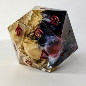 Jumbo D20 Custom Dice Warlock Skull - Custom Made Resin Dice for D&D ...