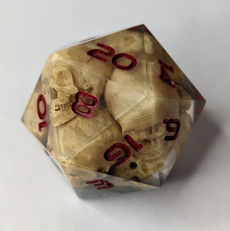 Jumbo D20 Custom Dice Warlock Skull Custom Made Resin Dice - Etsy