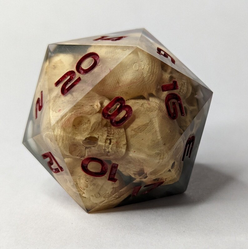 Jumbo D20 Custom Dice Warlock Skull Custom Made Resin Dice - Etsy