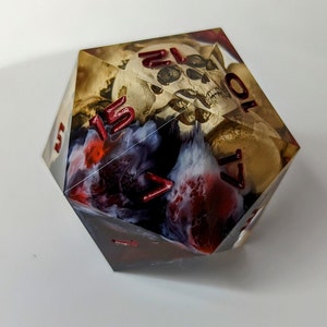 Jumbo D20 Custom Dice Warlock Skull - Custom Made Resin Dice for D&D ...