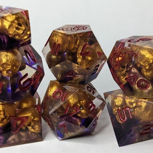 Jumbo D20 Custom Cursed Idol Golden Skull Dice - Custom Made Resin Dice ...