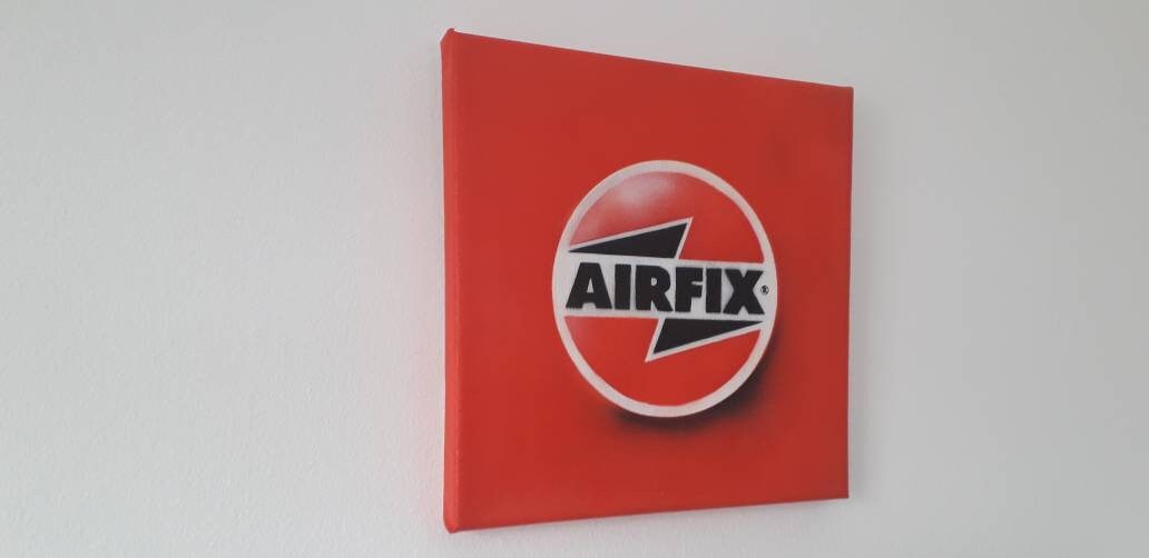 Airfix Logo Canvas Hand Painted | Etsy