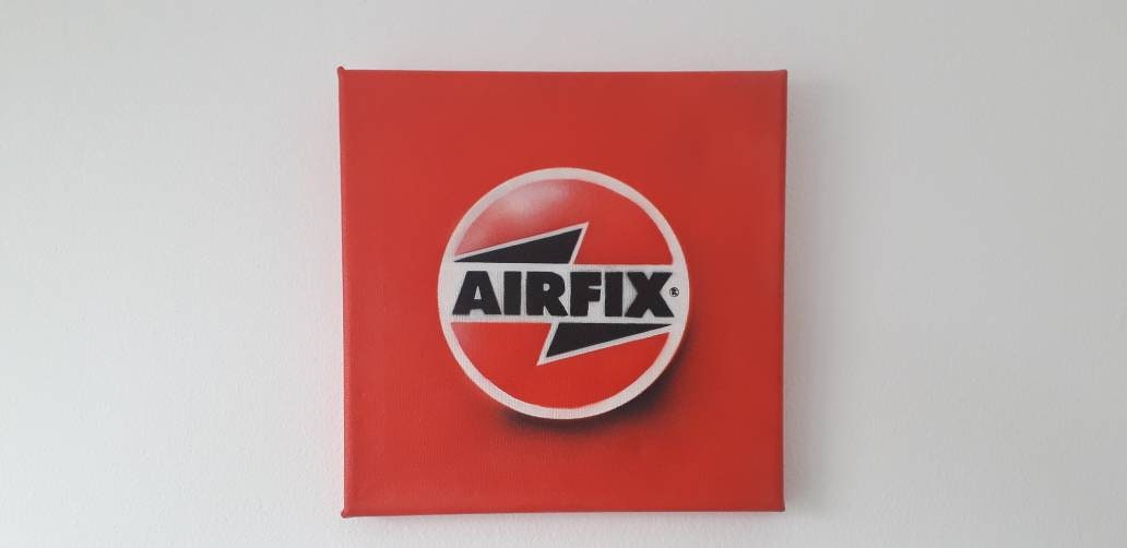 Airfix Logo Canvas Hand Painted | Etsy