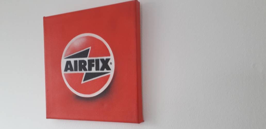 Airfix Logo Canvas Hand Painted - Etsy