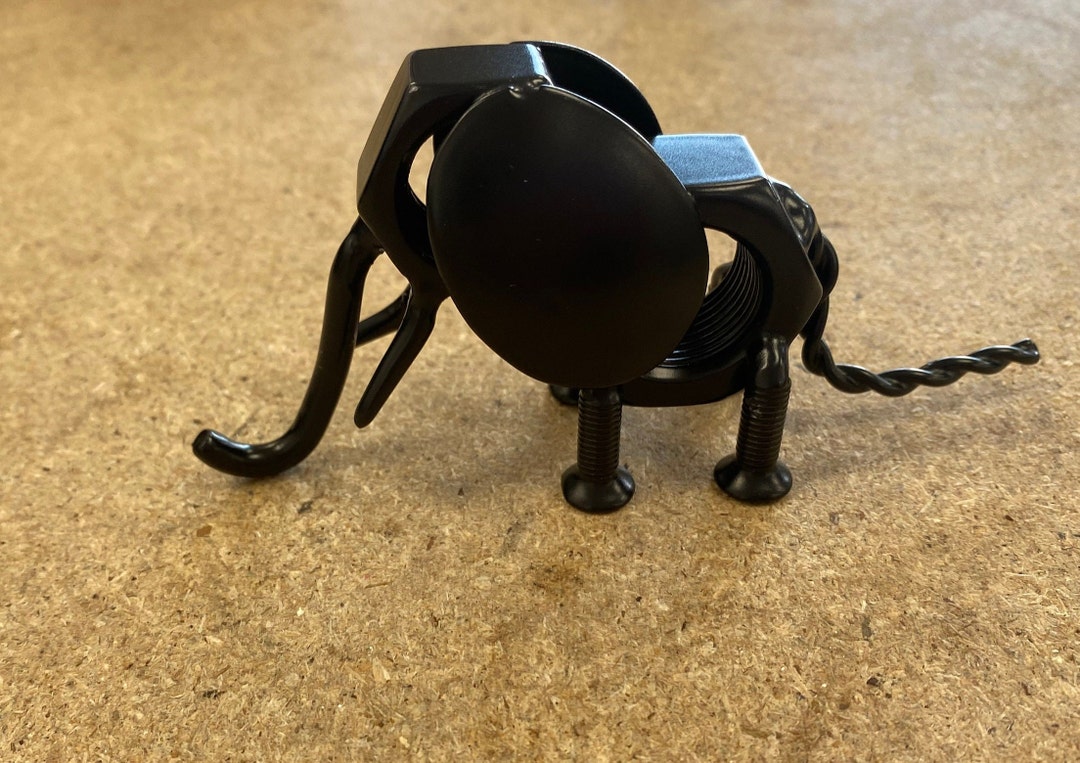 Elephant Nuts and Bolts Metal Handmade Metal Ornament Sculpture Bespoke ...