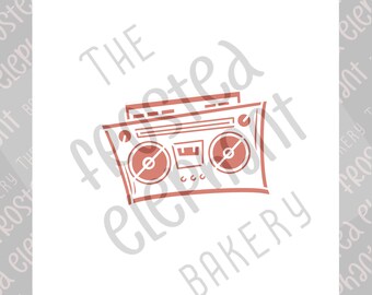 Boom Box Stencil - Etsy