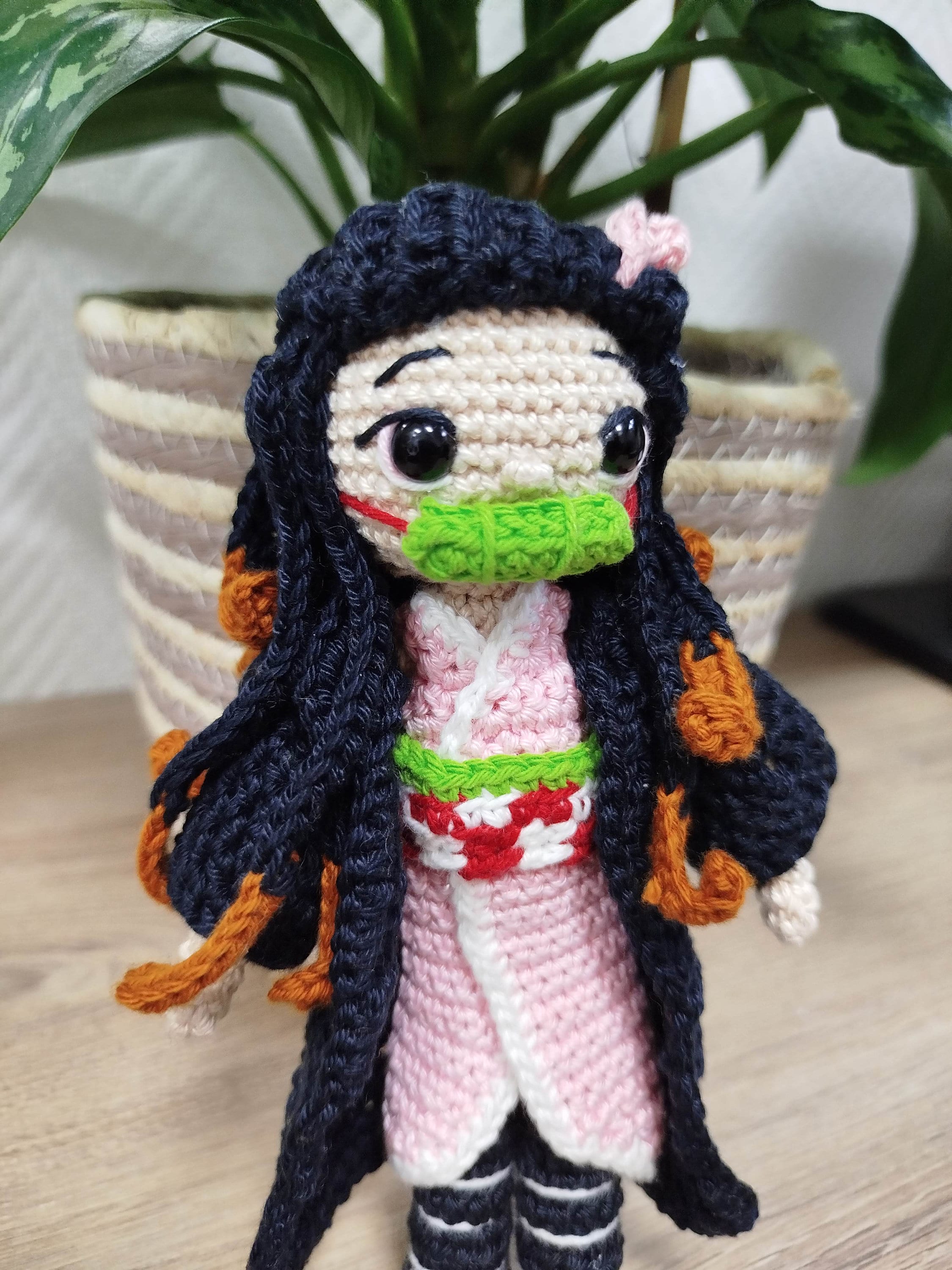 Nezuko Amado Doll demon Slayer in Crochet, Amigurumi - Etsy