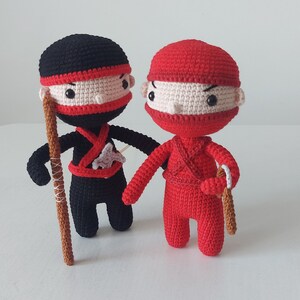 Crochet Ninja Amigurumi Doll Set, Weapons Included - Etsy