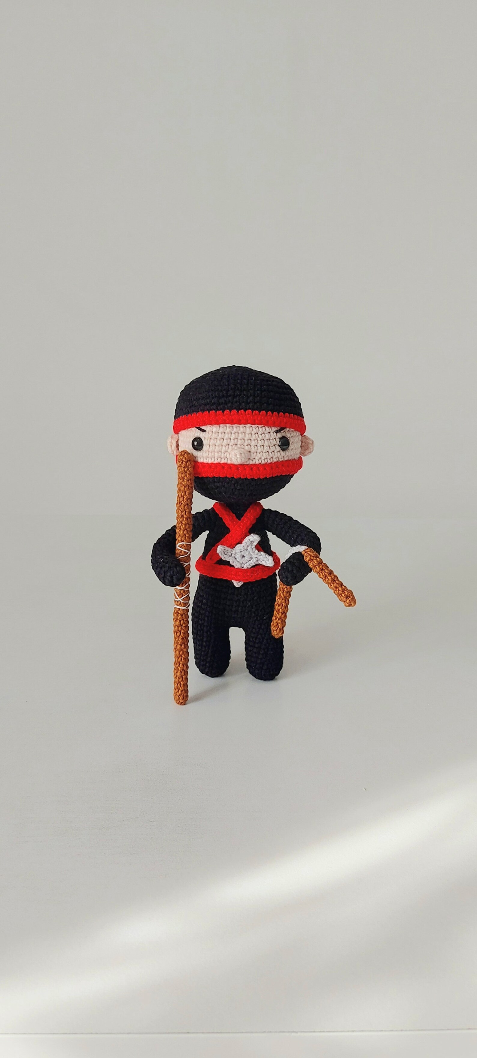 Crochet Ninja Amigurumi Doll Set, Weapons Included - Etsy