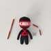 Crochet Ninja Amigurumi Doll Set, Weapons Included - Etsy