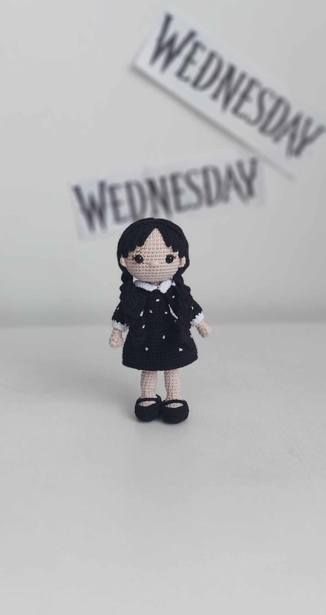 Crochet Wednesday Addams, Amigurumi Wednesday Doll, Handmade Toy - Etsy