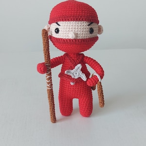 Crochet Ninja Amigurumi Doll Set, Weapons Included - Etsy