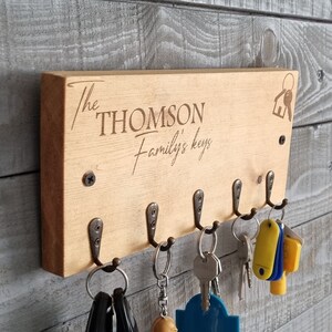 Personalised Engraved Keys Hooks / Key Holder / Key Hook for Wall ...