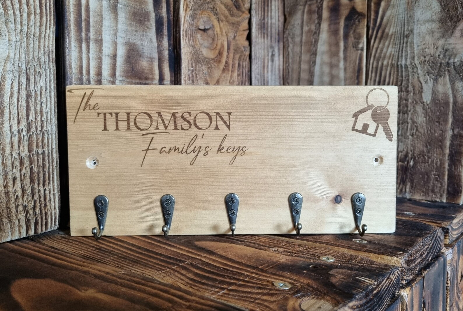 Personalised Engraved Keys Hooks / Key Holder / Key Hook for Wall ...