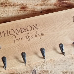 Personalised Engraved Keys Hooks / Key Holder / Key Hook for Wall ...