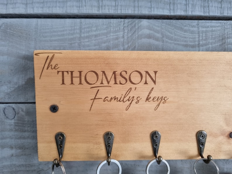 Personalised Engraved Keys Hooks / Key Holder / Key Hook for Wall ...