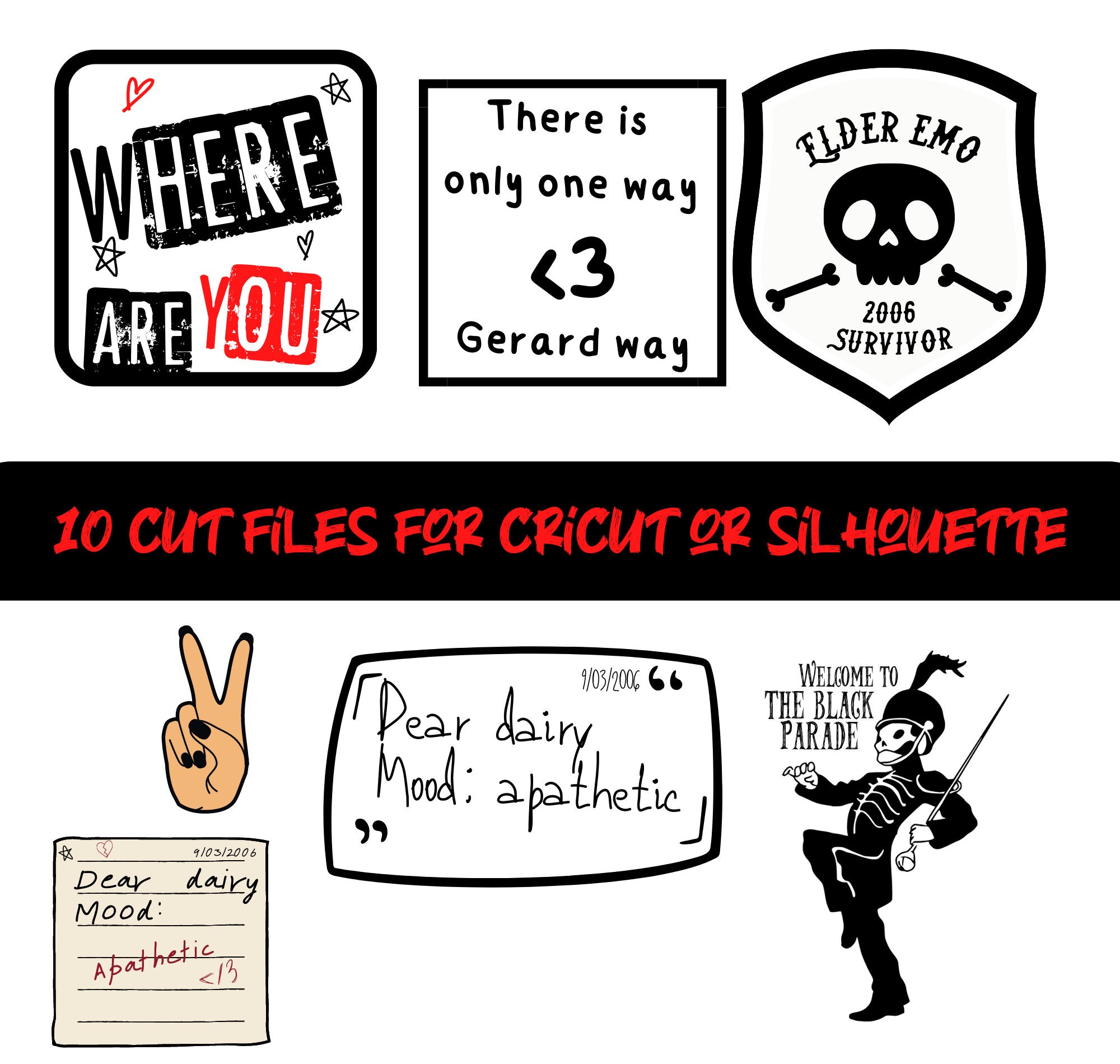 Emo Kid Svg Bundel - Etsy