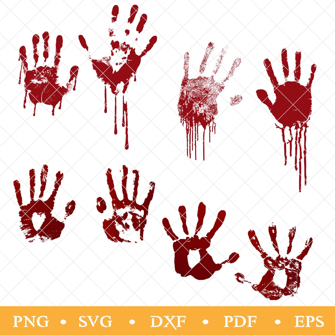 Halloween Bundle SVG Blood Alphabet Drips Svg Bloody Hands - Etsy