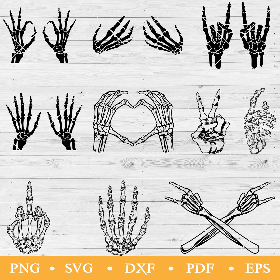 Skeleton Hands Svg Skeleton Svg Skull Skeleton Hand - Etsy