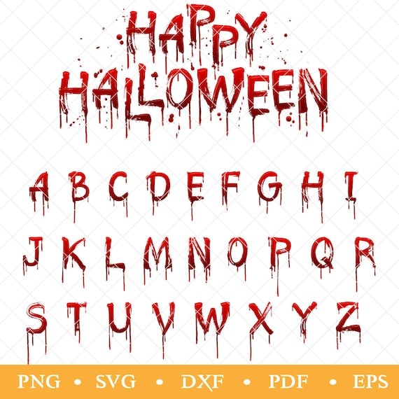 Dripping Alphabet Svg Blood Alphabet Drips Svg Blood Fonts - Etsy
