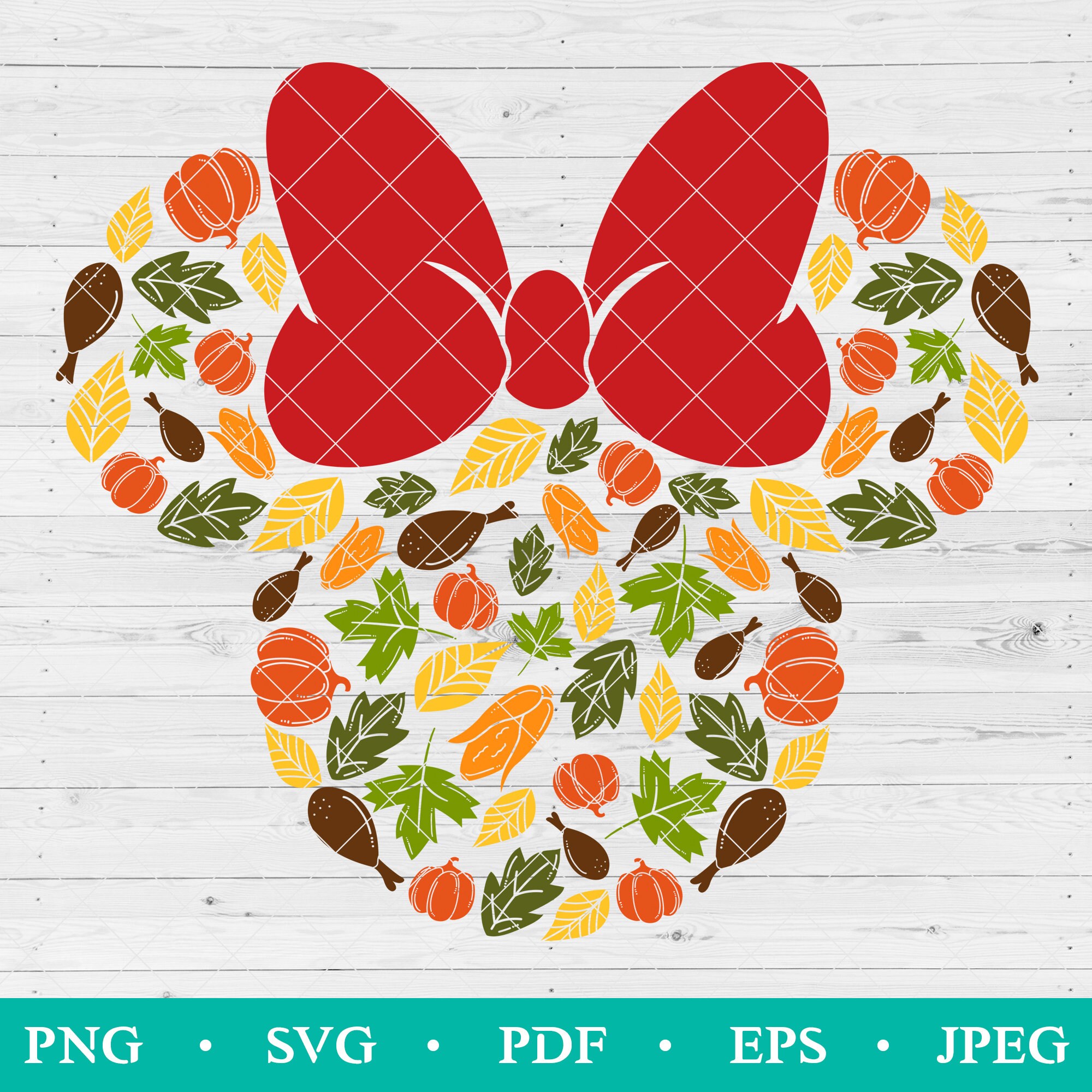 Thanksgiving Mickey Bundle Svg Png, Mouse Fall Thanksgiving SVG ...