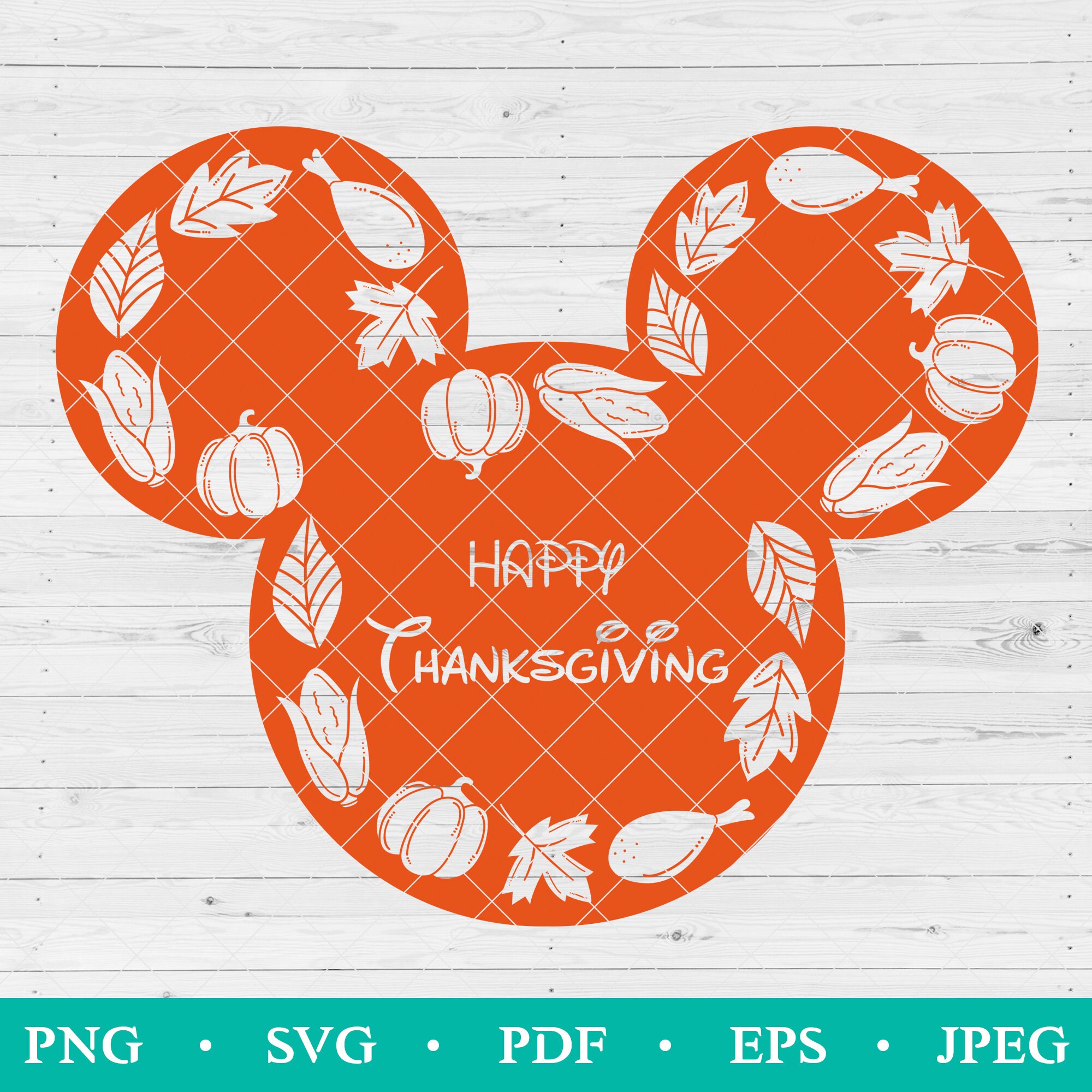 Thanksgiving Mickey Bundle Svg Png, Mouse Fall Thanksgiving SVG ...
