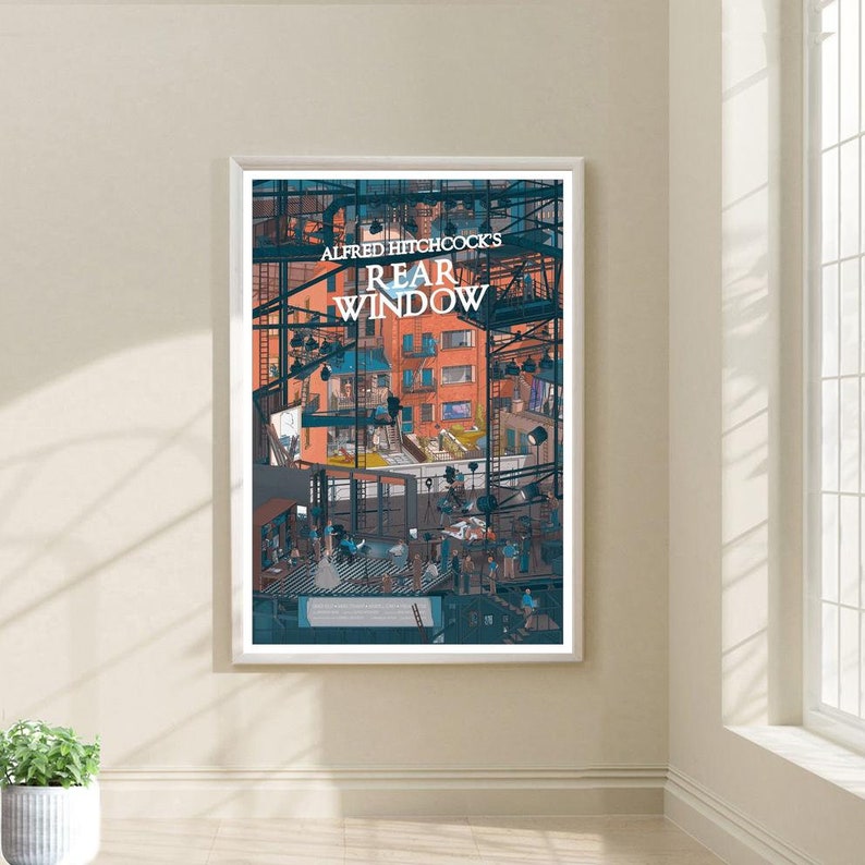 Rear Window Movie Poster Film Canvas Print Wall Art Canvas for Living ...