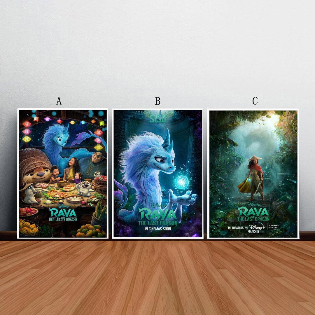 Raya and the Last Dragon Movie Poster Film Canvas Print Wall Art Canvas ...
